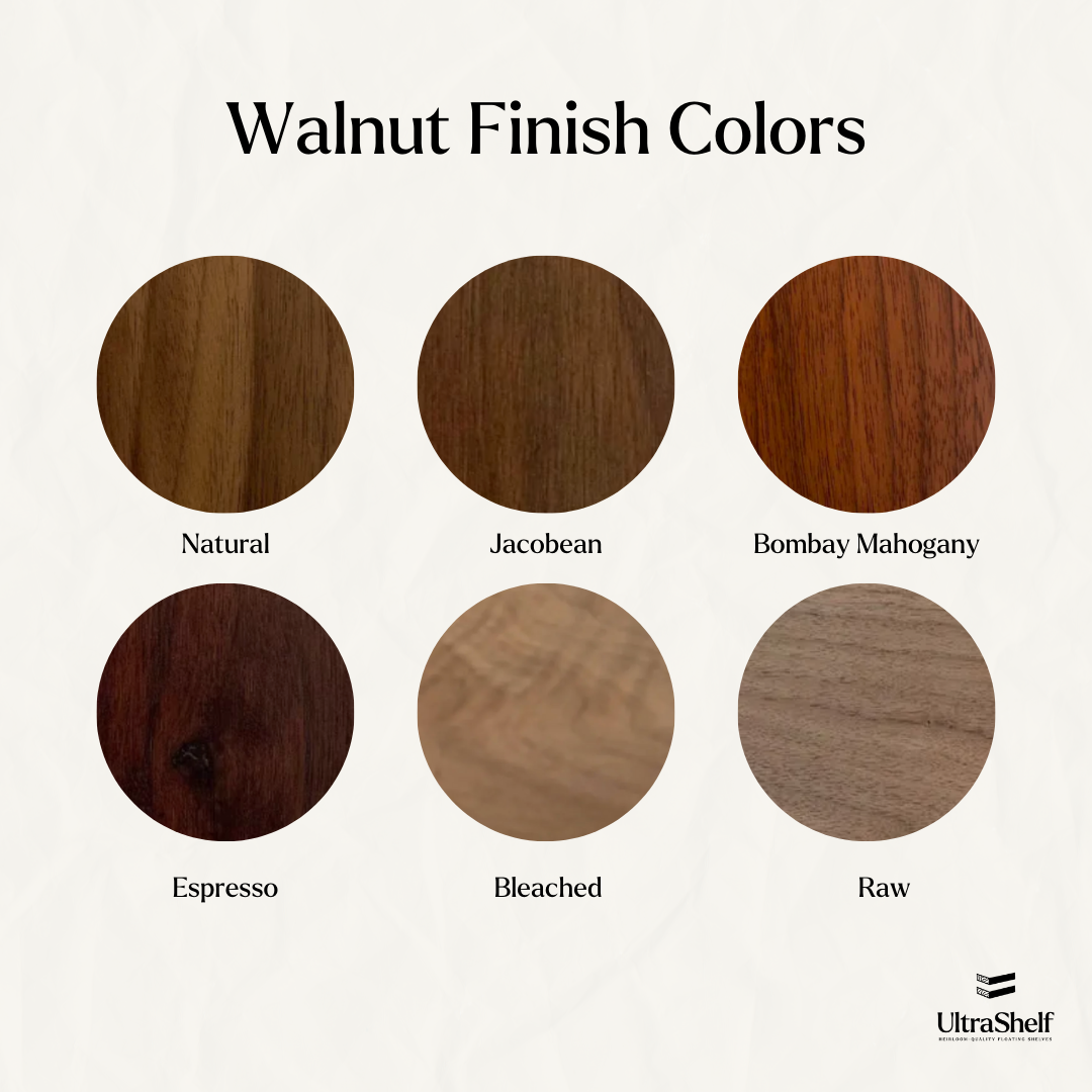 Walnut Floating Shelves | Custom Cut-to-Order – Ultra Shelf