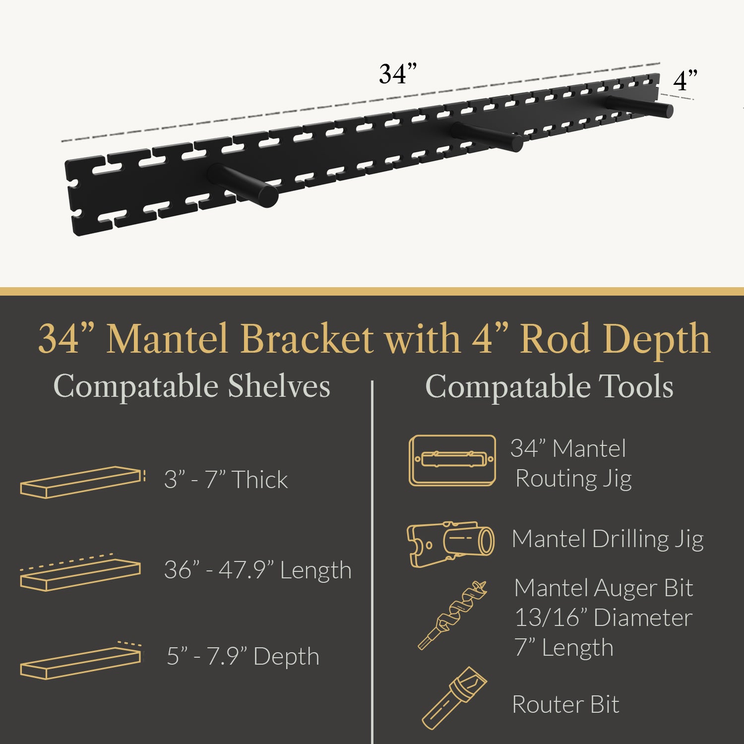 Studlock Mantel Floating Shelf Bracket | Ultrashelf – Ultra Shelf