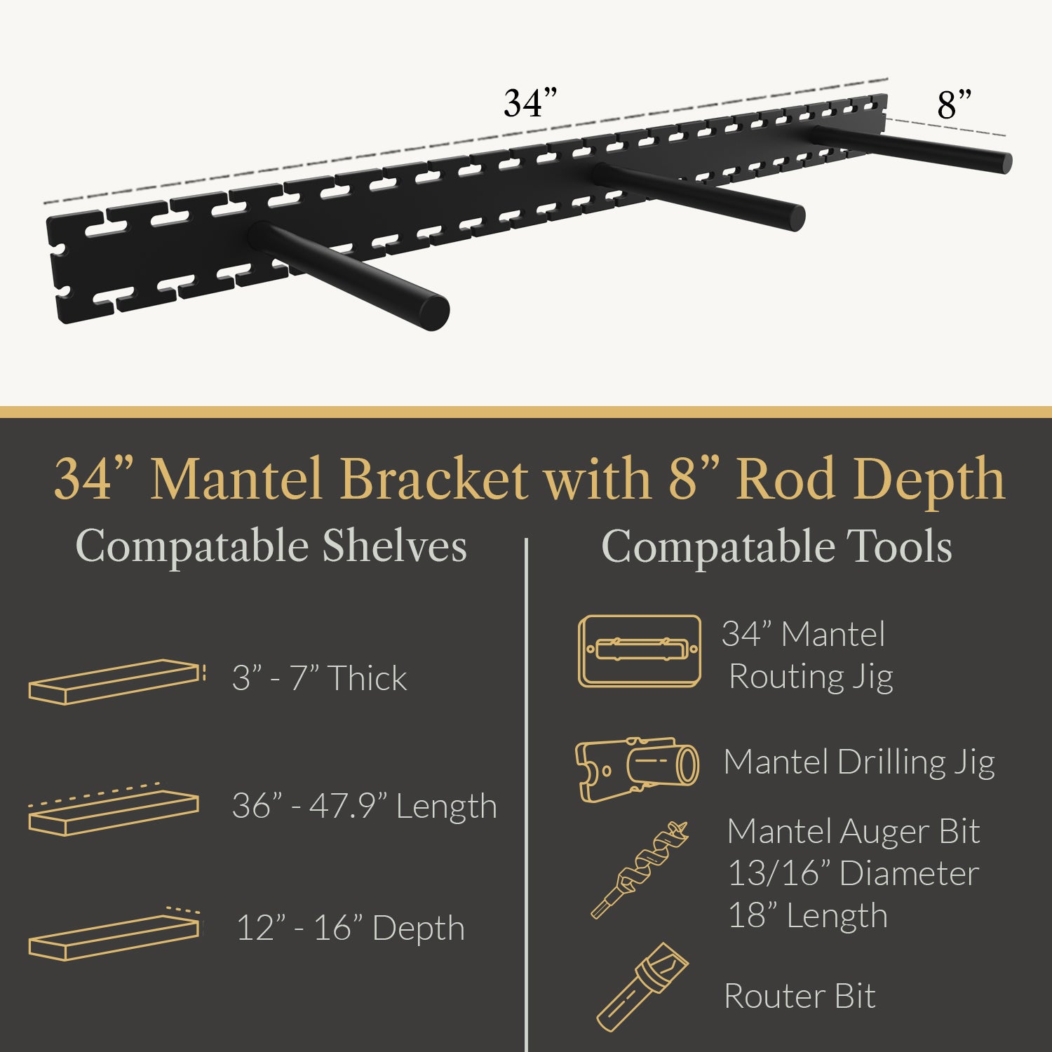 Studlock Mantel Floating Shelf Bracket | Ultrashelf – Ultra Shelf